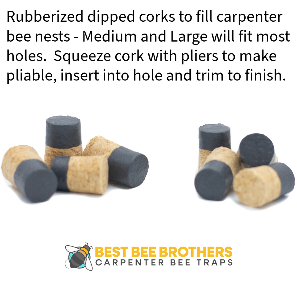 Wooden Cork Plugs to Fix Carpenter Bee Holes - Best Bee Brothers