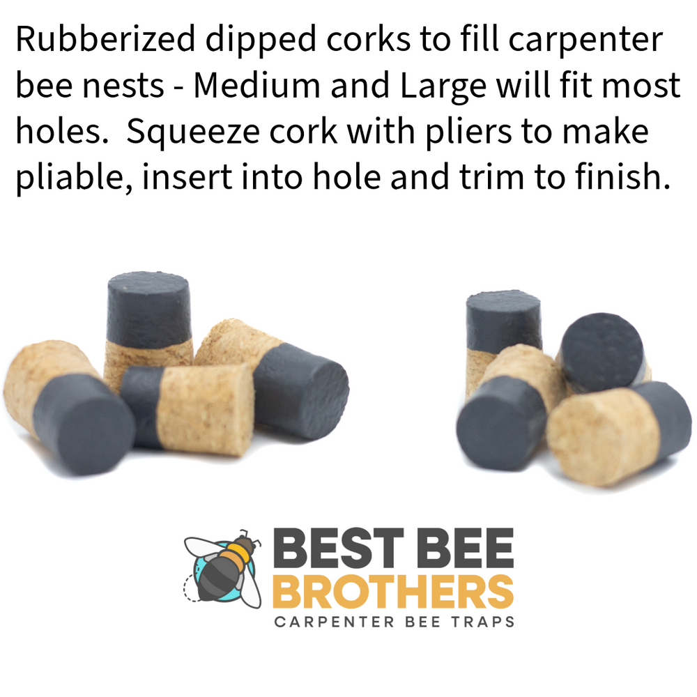 Wooden Cork Plugs to Fix Carpenter Bee Holes - Best Bee Brothers