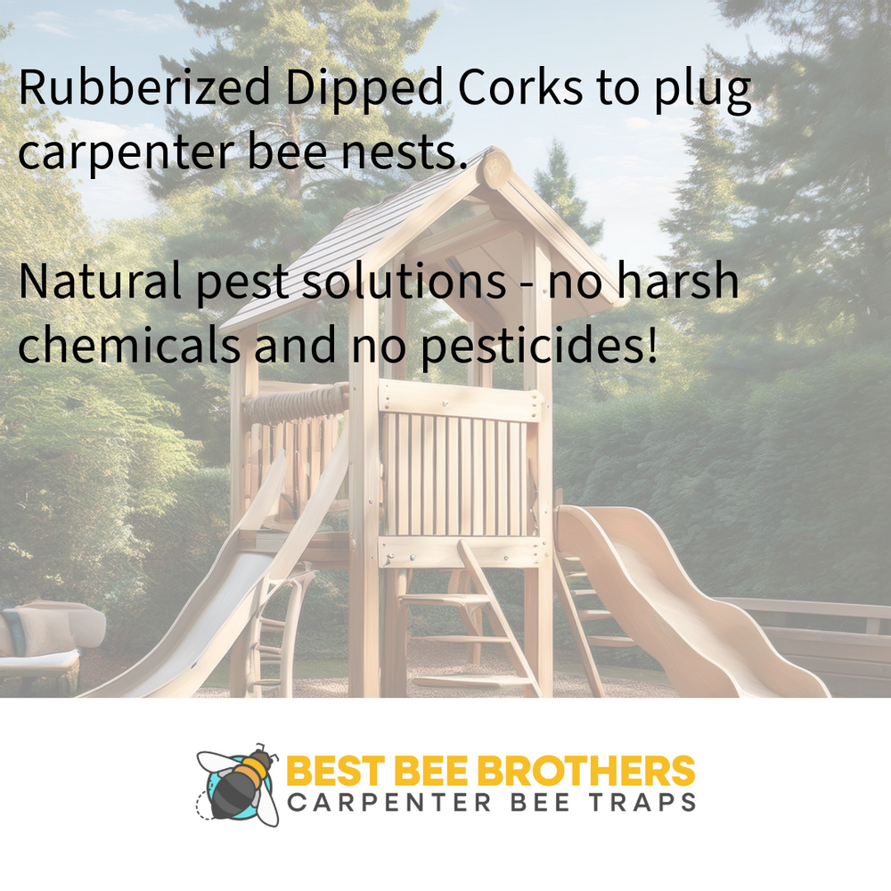 Wooden Cork Plugs to Fix Carpenter Bee Holes - Best Bee Brothers