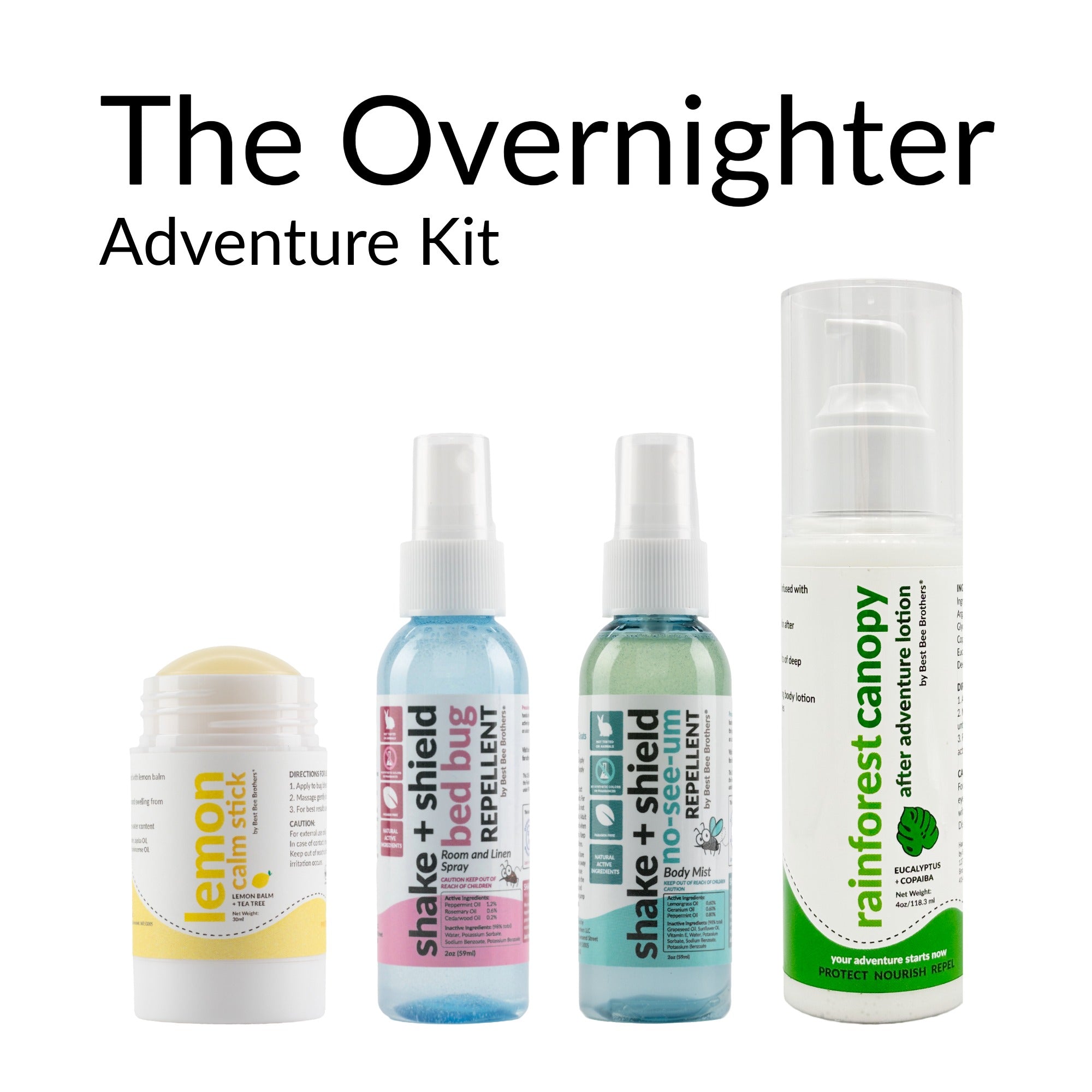 Bed Bug and No-See-Um Repellent - The Overnighter Adventure Kit (4 Ite