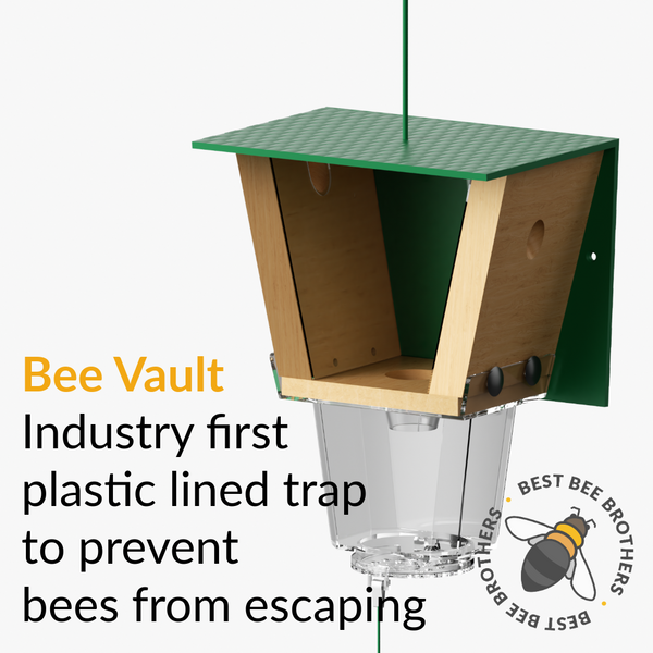 Ultimate Pro with Color Roof, Carpenter Bee Trap with Bee Vault and Ex